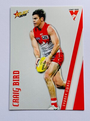 2015 AFL Select Footy Stars Champions Common Card 'Craig Bird' Sydney ...