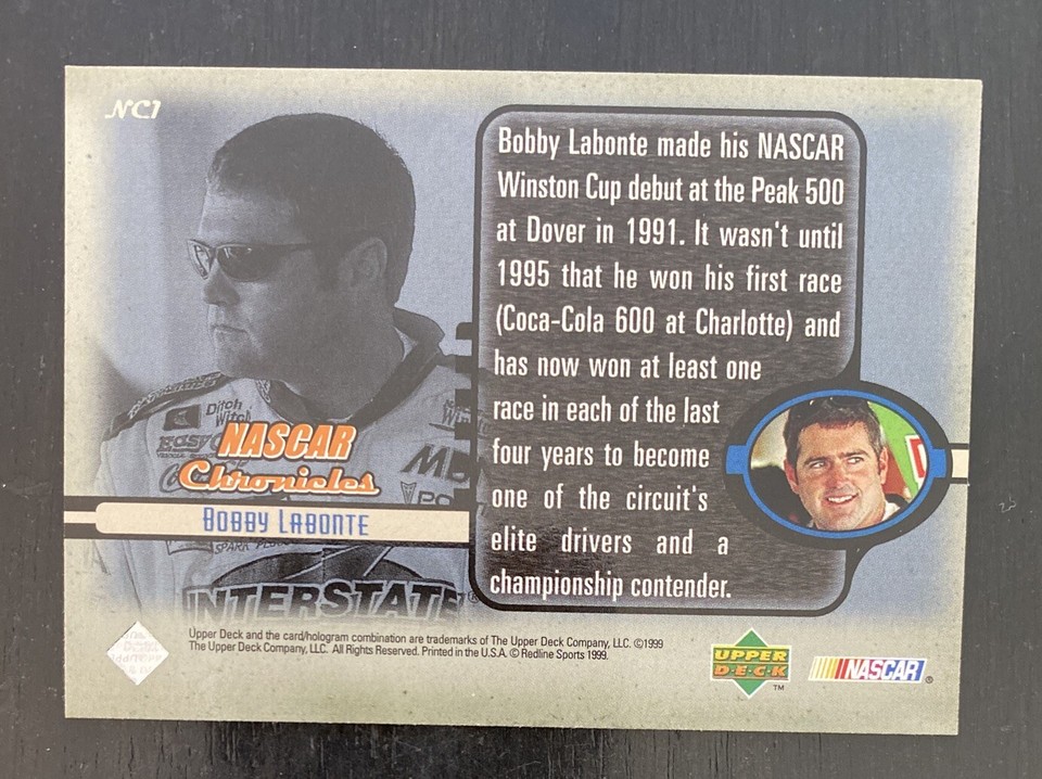 1999 Upper Deck Nascar Chronicles Bobby Labonte #NC1 | eBay