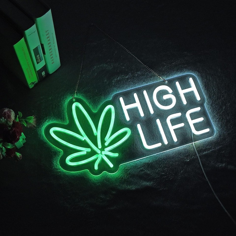 HIGH LIFE Neon LED Light Sign 17"x9” Eco friendly in stock | eBay