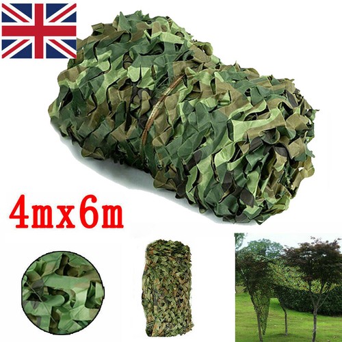 4X6M Heavy Duty Army Camouflage Net Camo Netting Cover Outdoor Woodland ...