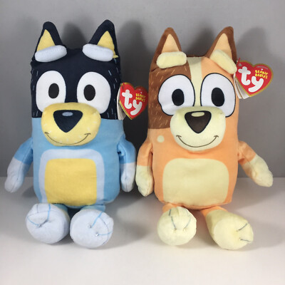 TY Beanie Baby Set - Bandit & Chilli Heeler (Bluey's Dad & Mum) Dog 7 ...