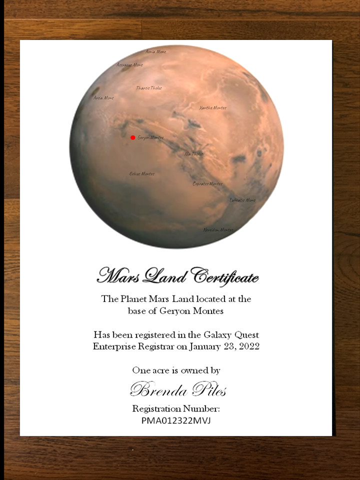 Printable Map Of Planet Mars