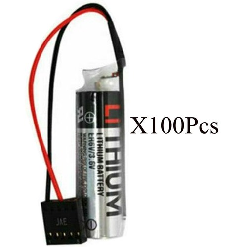 100x ER6VC3N ER6V/3.6V 2Ah+JAE5PIN The PLC Plug battery CNC for Yaskawa ...