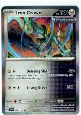 Pokemon TCG Iron Crown 132/191 Sv08: Surging Sparks Holo Rare | eBay