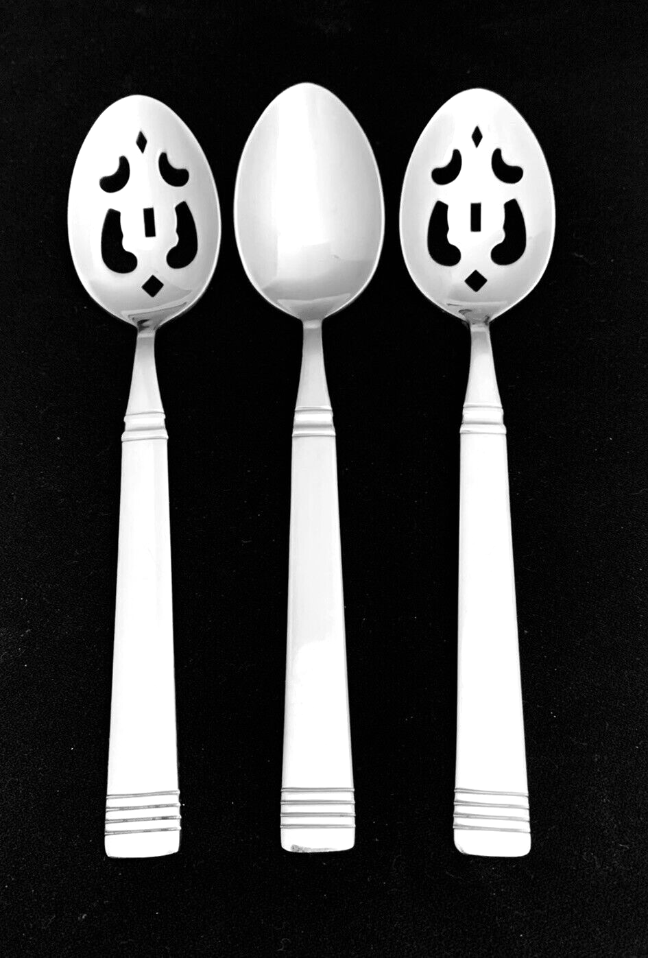 PFALTZGRAFF Stainless NUANCE Set Of 3 SERVING SPOONS 9 1/8" Solid ...