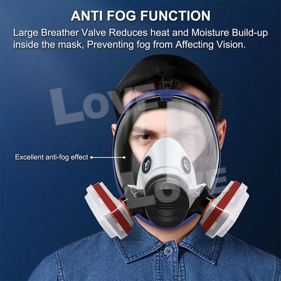 15 In 1 Full Face Respirator Mask Respirator Mask for Dust Paint Spray ...