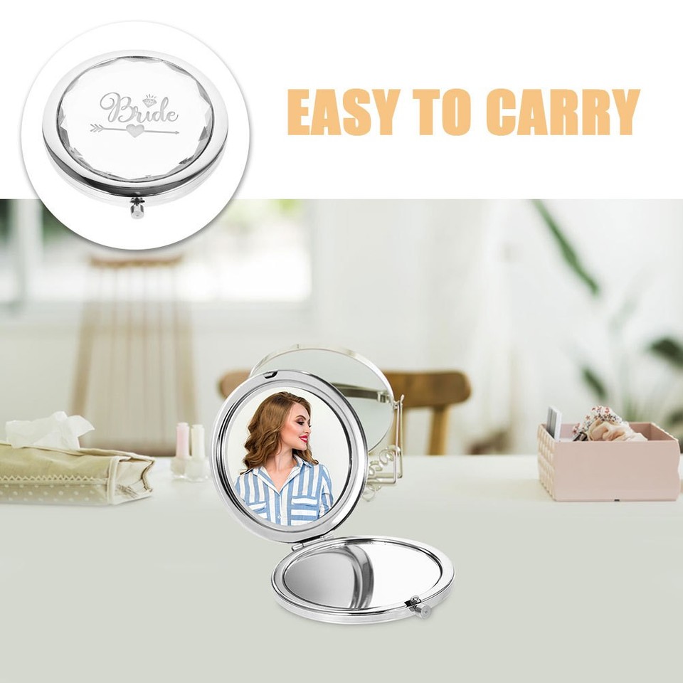 2 Pack Travel Size Mirror Tiny Ladies Use Small Mirrors Makeup Compact ...