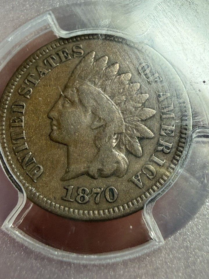 1870 Indian Head Cent PCGS F12 Penny 1c Original Coin Straight Grade ...