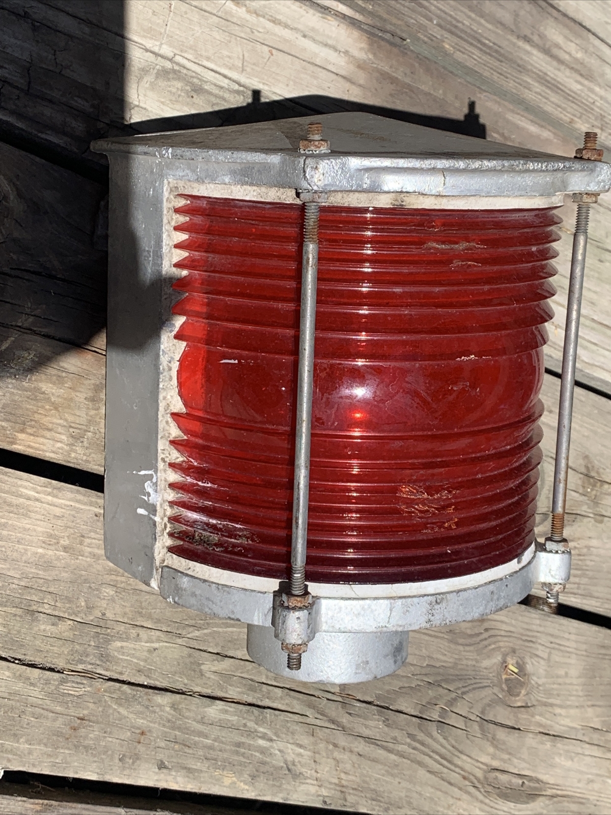 Vintage Dock Lamp Maritime Passageway Light Red | eBay