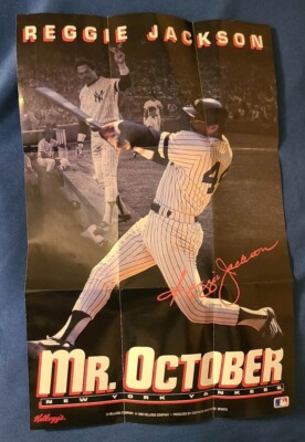 Kellogg's 1993 MLB Reggie Jackson "Mr. October" 9x13 Fold Out Poster ...