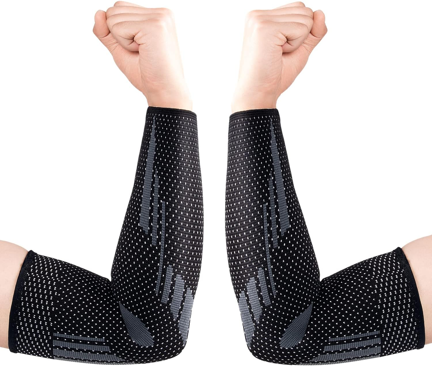 Arm Compression Sleeve (2 Pack)– Elastic Compression Arm Brace for ...