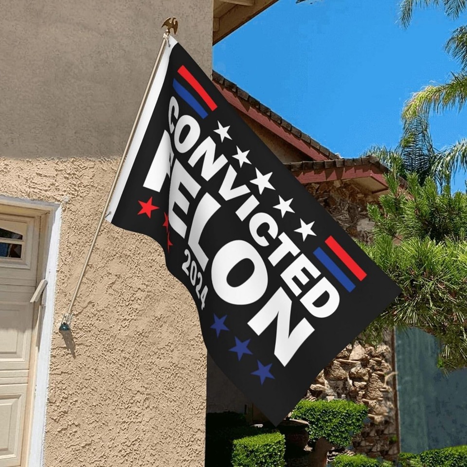 Trump 2024 Flag Trump Convicted Felons Flag for Room Teen Double Sided ...