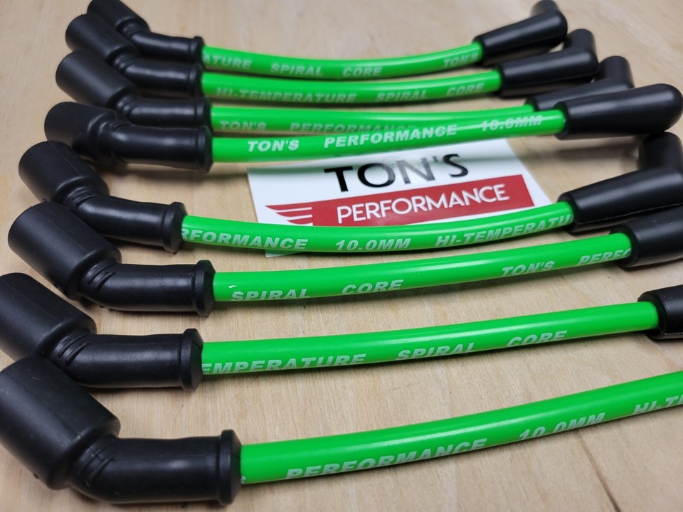 Ton's Hot Lime Green Spark Plug Wires CHEVY GMC LS LS1 LT VORTEC 4.8 5. ...