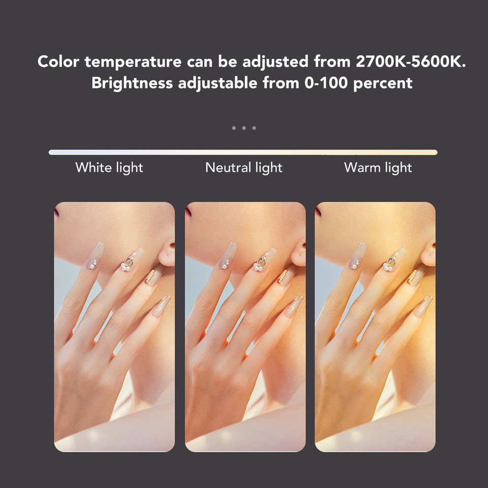 30in Half Moon Nail Art Light 48W 2700K To 5600K Dimmable Arc Table ...