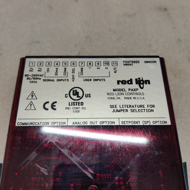 Red Lion Controls PAXP 85-250VAC Process Input LED Panel Meter - Black ...