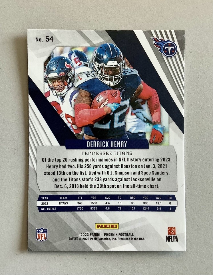 2023 Panini Phoenix Derrick Henry Color Burst SP Tennessee Titans NM-M ...
