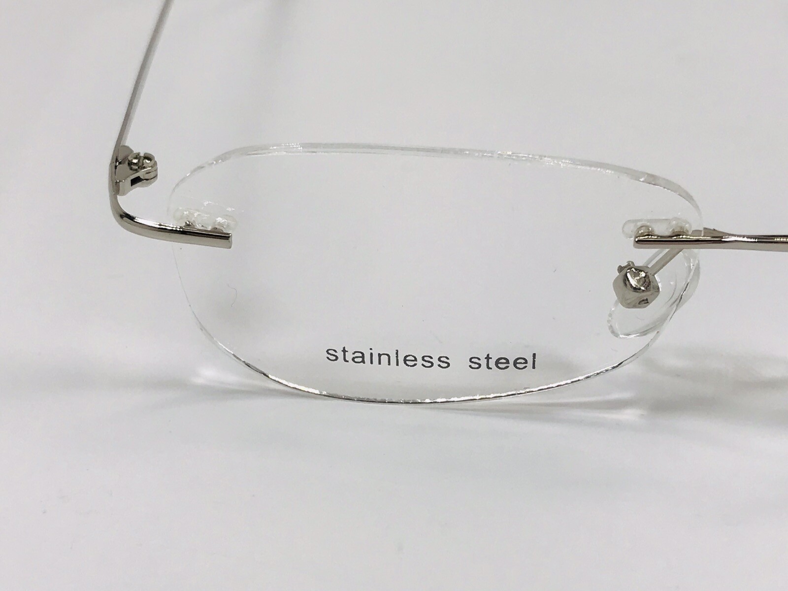 New SUCCESS SS-303 Silver Stainless Steel Rimless Eyeglasses 48mm with ...