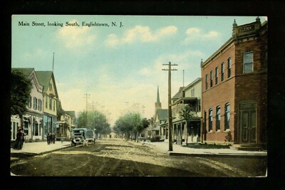 Englishtown, New Jersey NJ Vintage postcard Main Street looking South ...