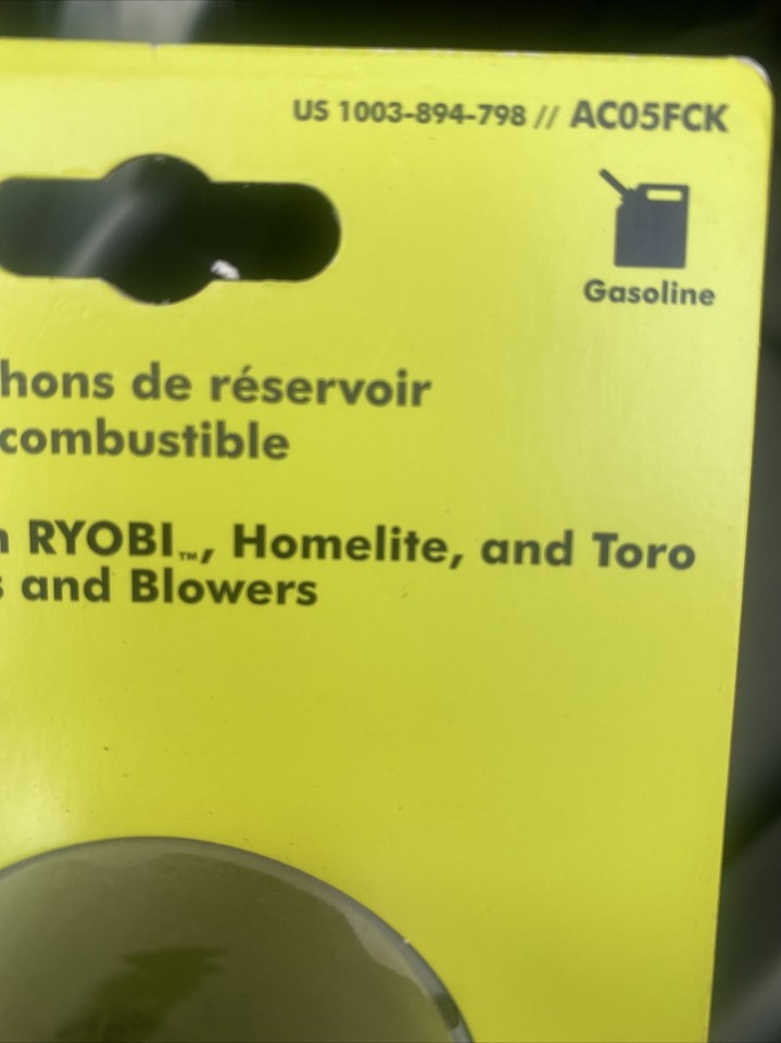 NEW RYOBI Fuel Cap Kit AC05FCK Compatible HOMELITE TORO String Trimmers ...