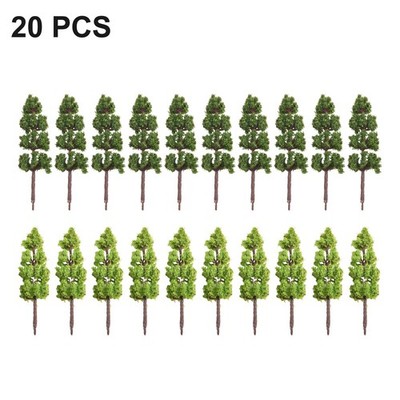 20pcs Mini DIY Model Trees Layout Train For Railway Diorama Landscape ...