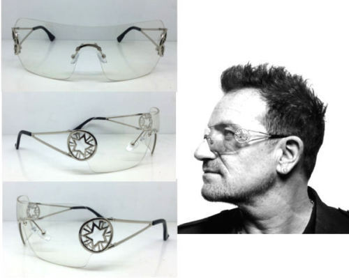 BONO SUNGLASSES SHIELD STAR MULTI COLOR CONCERT TOUR blue pink brown ...