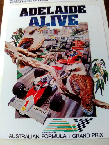 1986 Australian Formula 1 Grand Prix Sticker Adelaide Alive | eBay