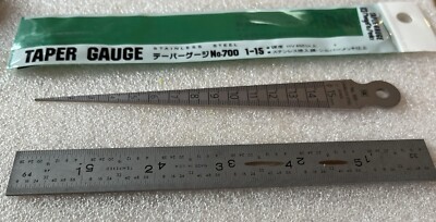 1-15mm Metric Taper Gage #700, Stainless Steel, New (6" scale is not ...