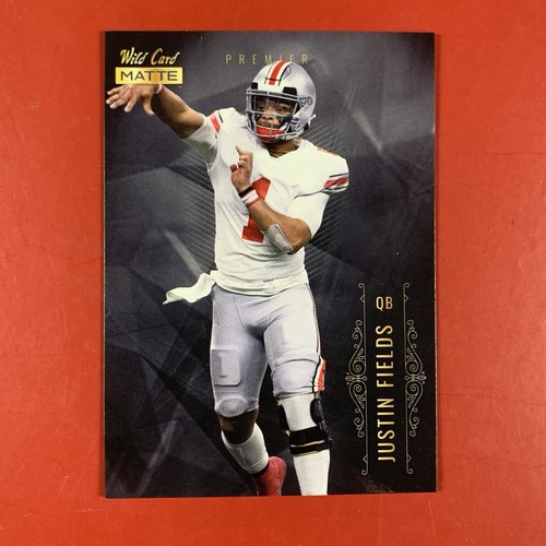 2021 Wild Card Matte Premier Black Justin Fields card #MBC-2 Bears Steelers | eBay