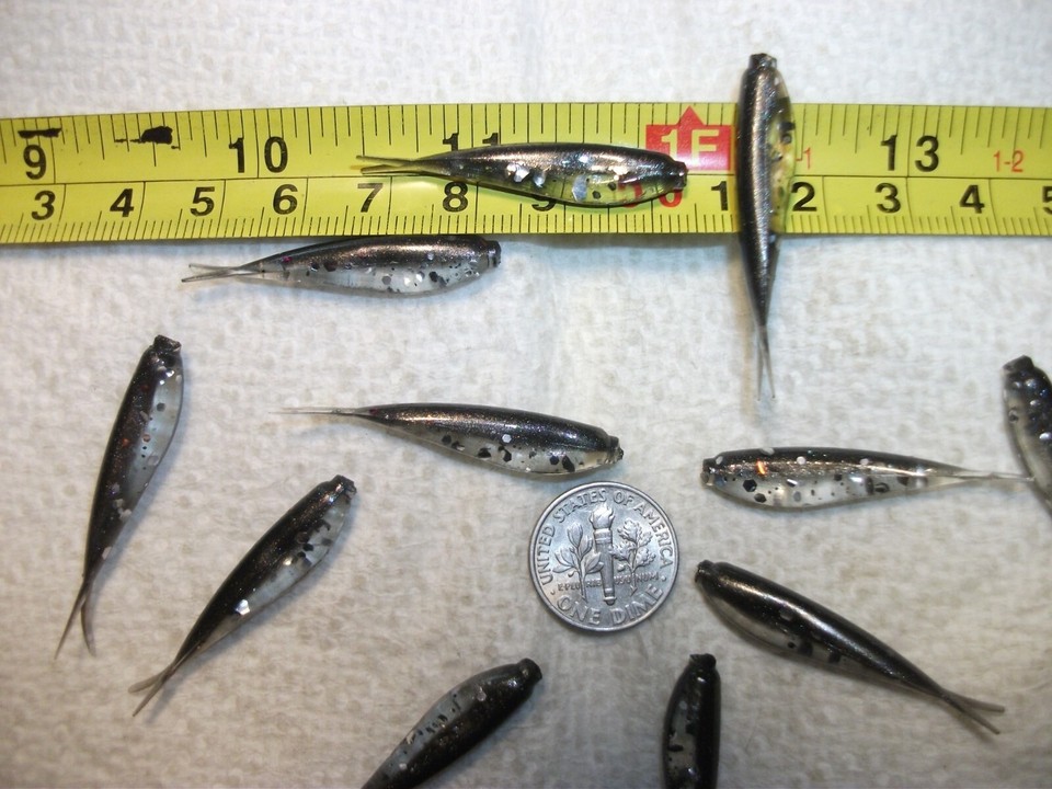 70-1 1/2"-crappie panfish-fat head-soft minnow grubs-scent-jig-split ...