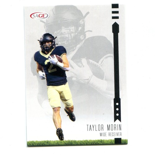 2025 Sage Low Series Football Taylor Morin #18 Black Wake Forest Demon ...