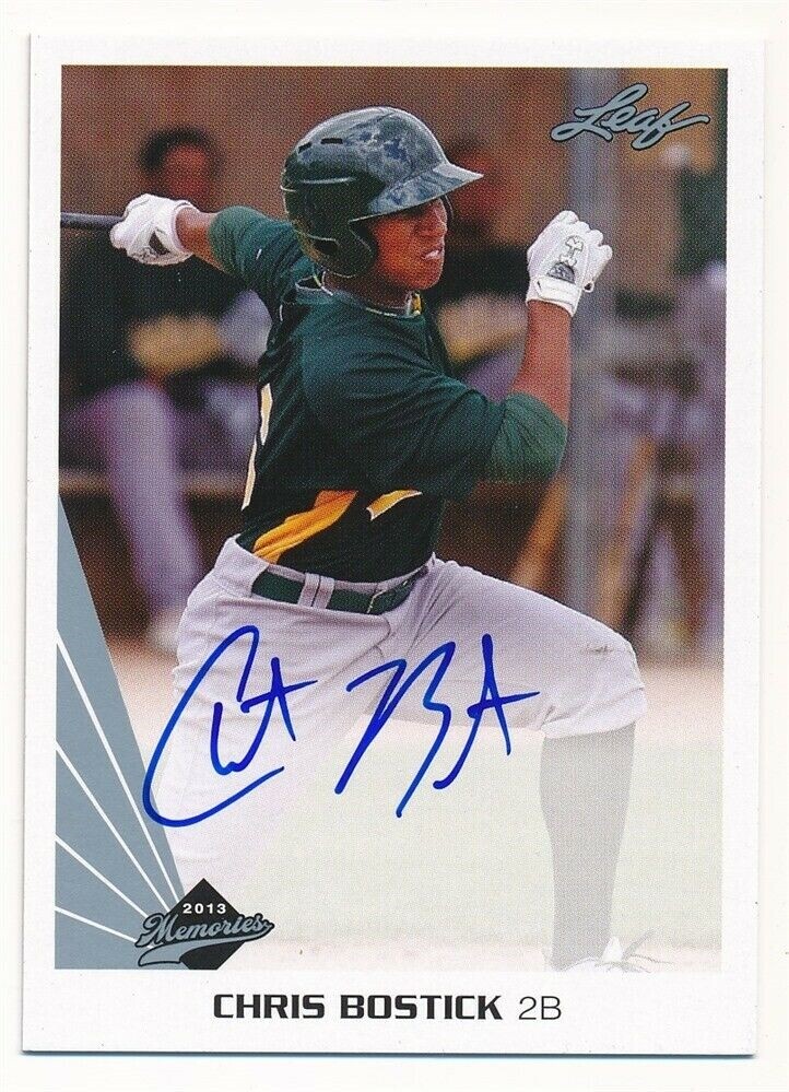 CHRIS BOSTICK 2013 LEAF MEMORIES RC ROOKIE ON CARD AUTOGRAPH SP AUTO F4 ...