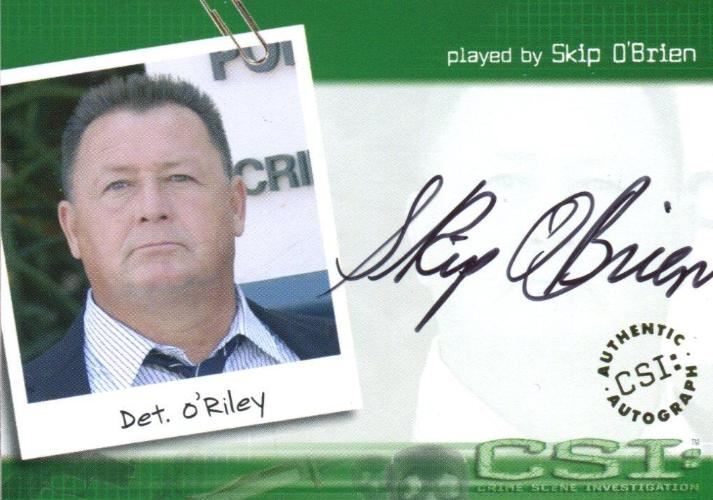 CSI Crime Scene Investigation Season 1 Skip O'Brien Autograph Card CSI ...