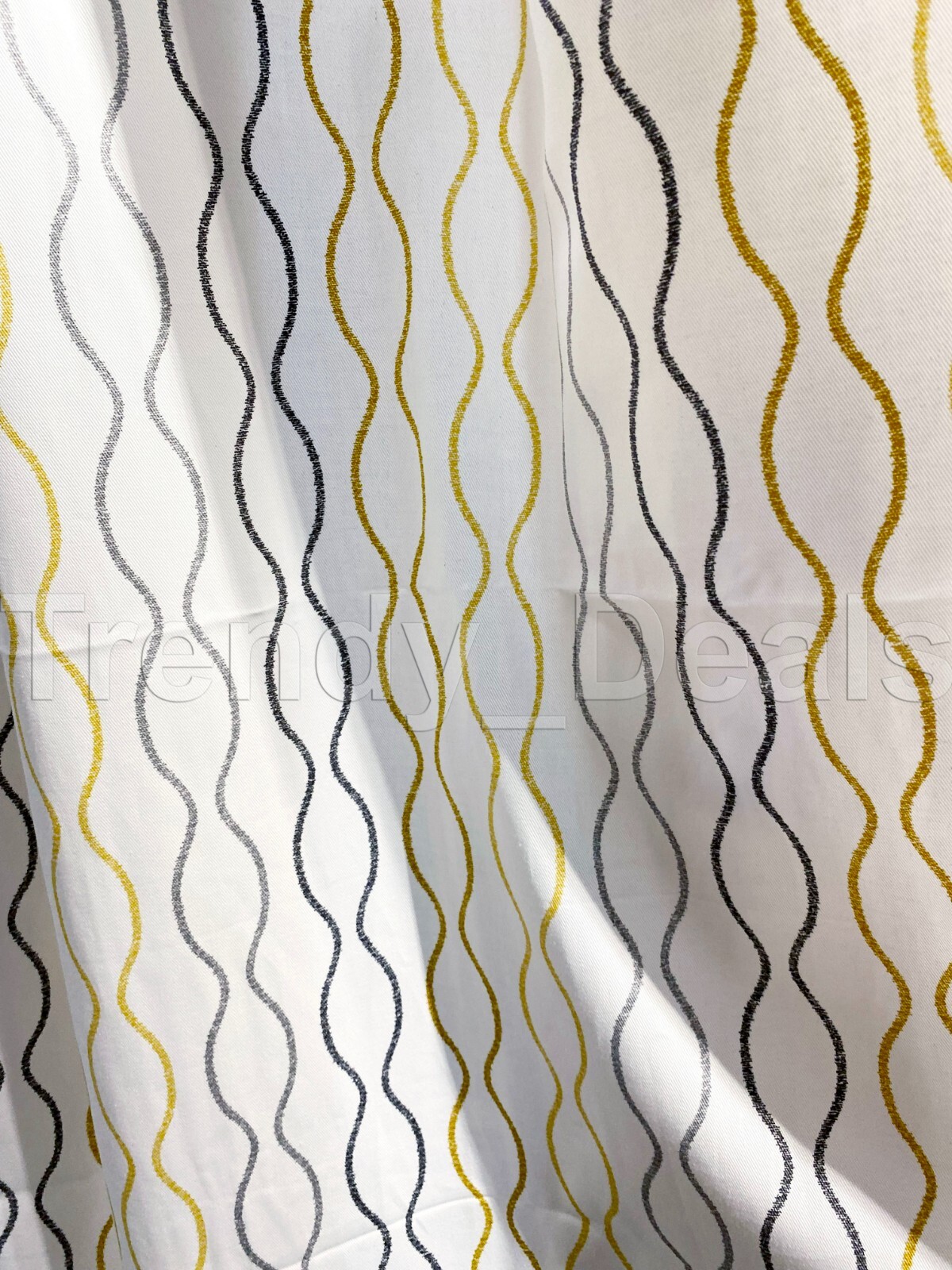 Ikea HENNY RAND Curtains 2 Panels (1 pair) 57" x 98" Geometric White ...