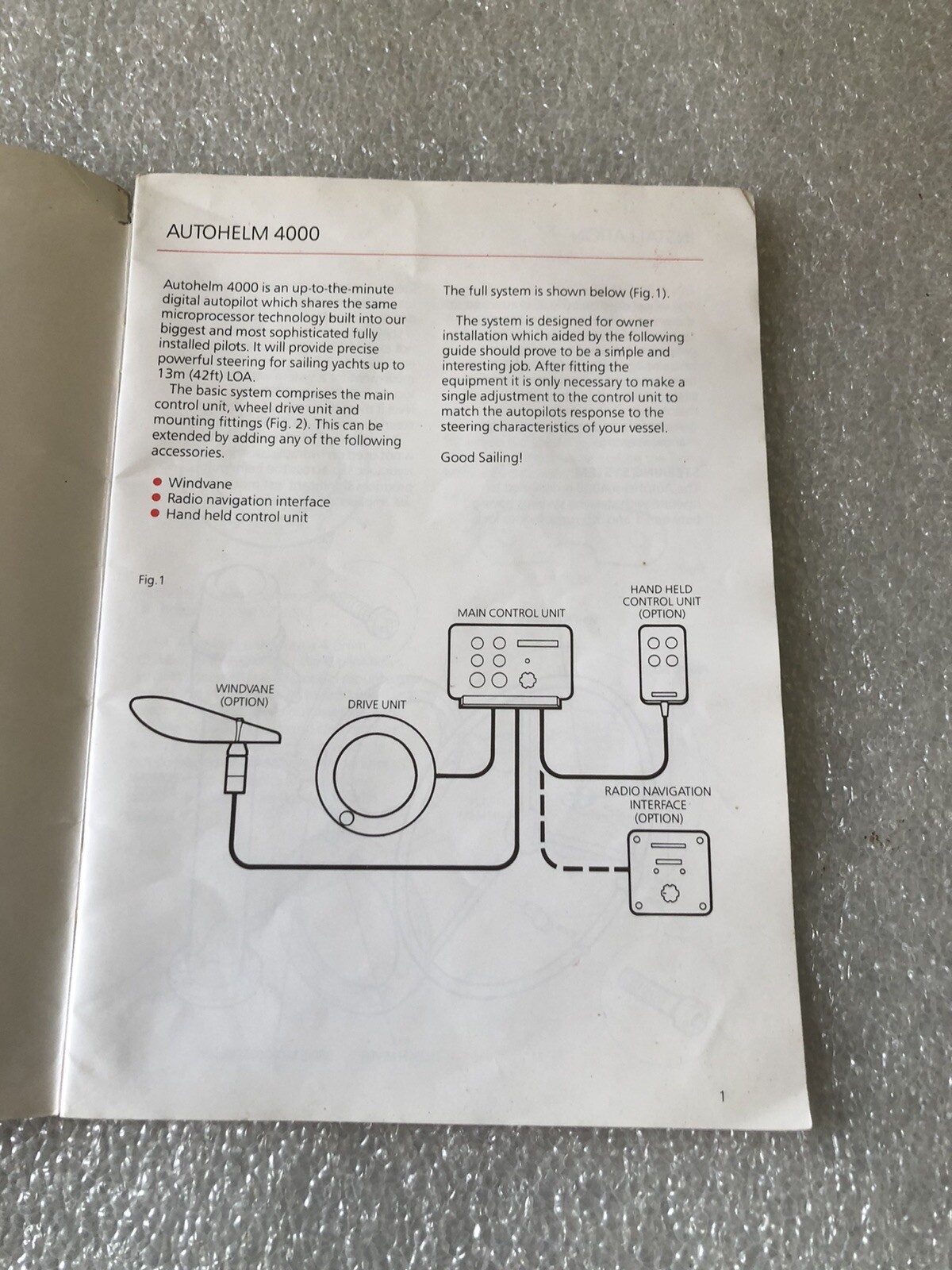 Autohelm 4000 Installation & Operating Handbook Manual - Raymarine ...