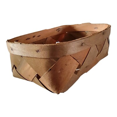 Swedish Vintage Woven Bent Shaved Splint Wood Primitive Rustic Folk Art ...