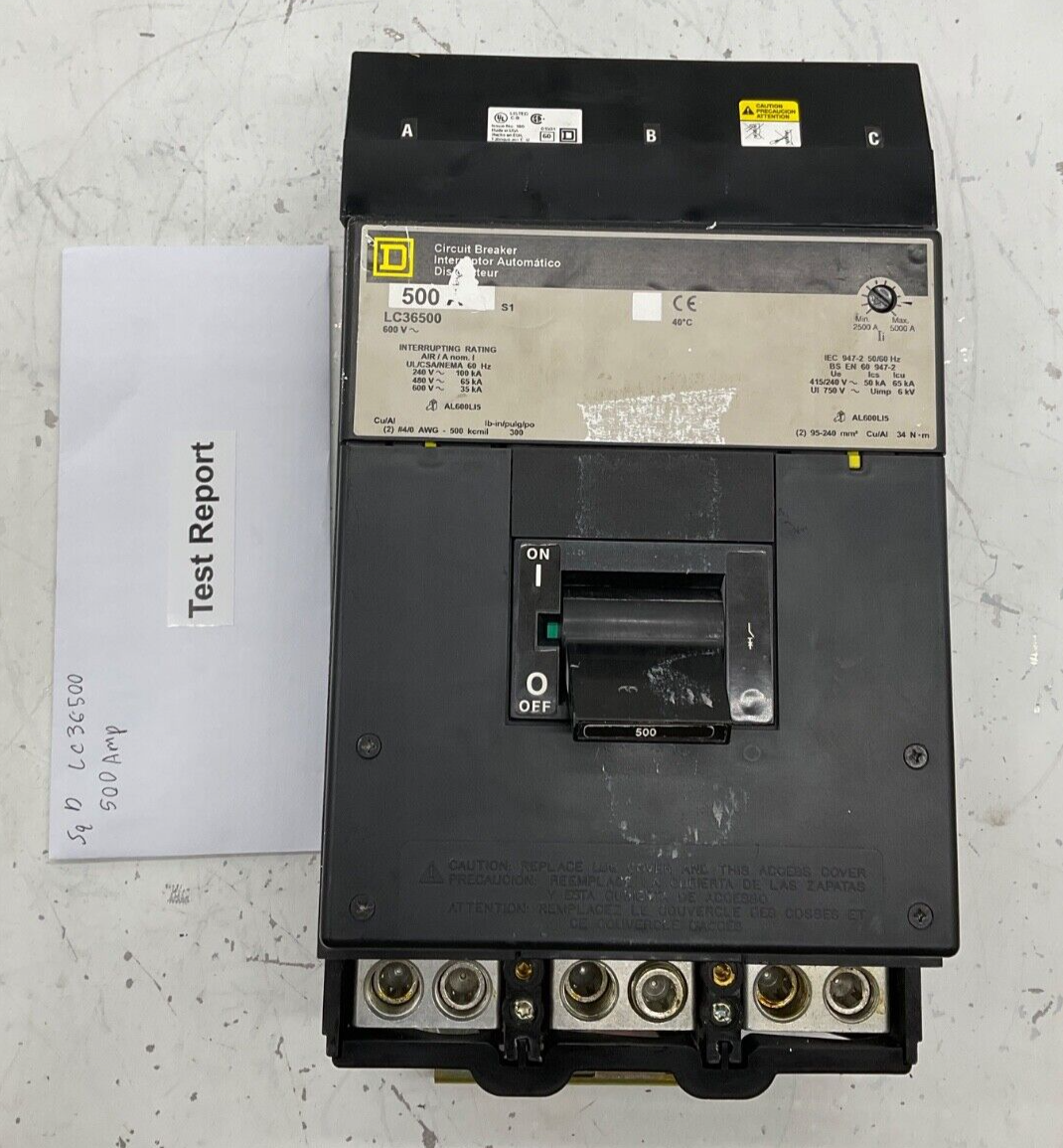 SQUARE D LC36500 I-LINE CIRCUIT BREAKER 500 A 3P 600V | eBay