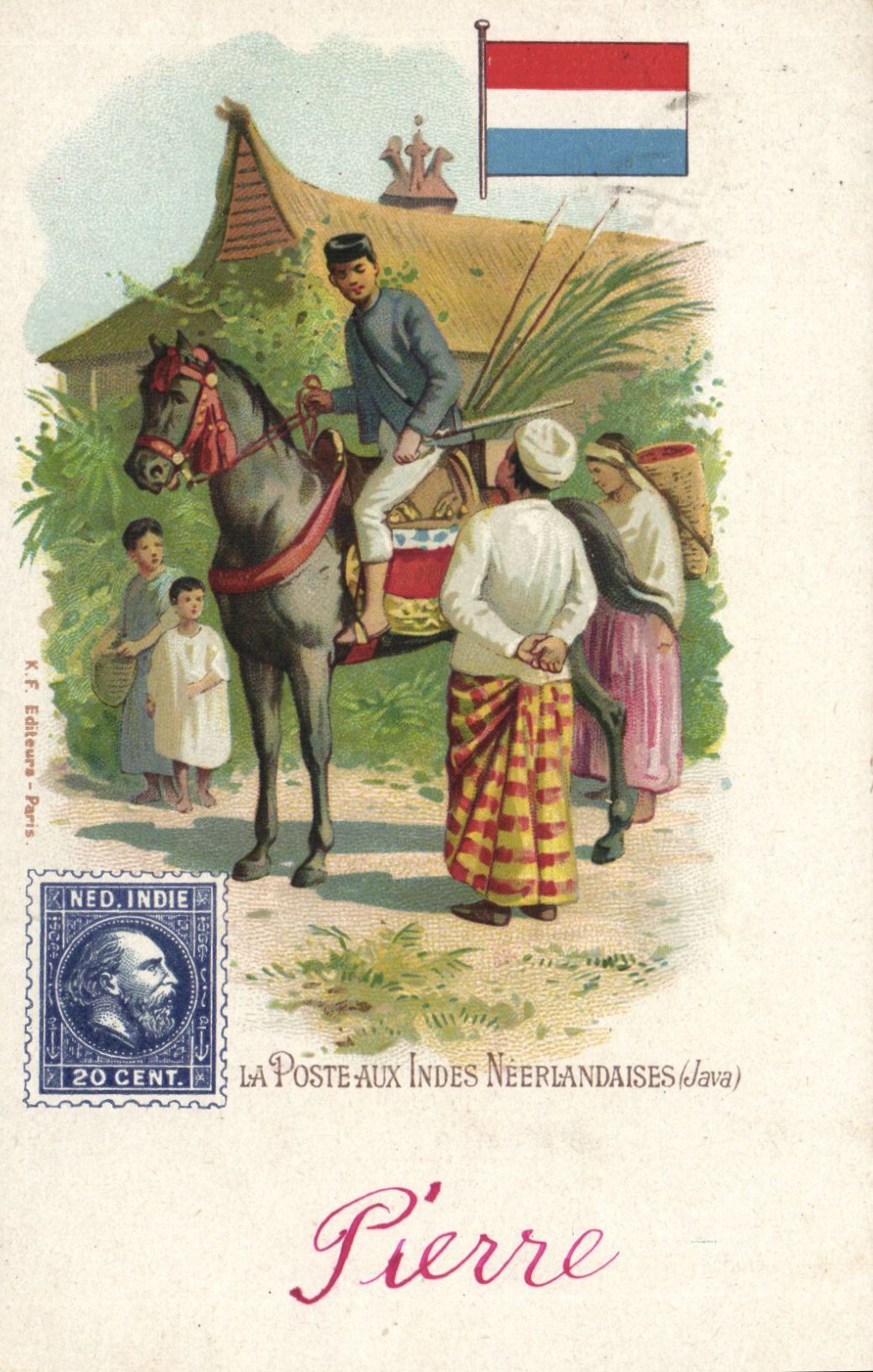 PC POSTS OF THE WORLD, LA POSTE JAVA, Vintage LITHO Postcard (b47875 ...
