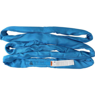 Endless Round Lifting Sling Polyester Blue 10' - Vertical : 21,200 lbs ...
