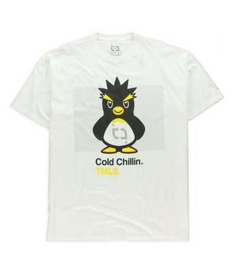 TMLS Mens Cold Chillin Graphic T-Shirt, White, XX-Large | eBay