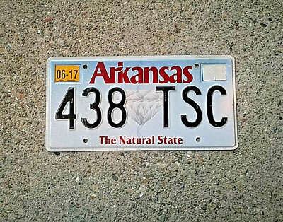 ARKANSAS STATE REAL AUTHENTIC LICENSE PLATE DIAMOND AUTO NUMBER CAR ...