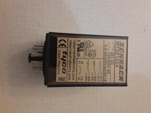 Schrack MT321024 24v Dc 10A/250v Tyco 8pin | eBay