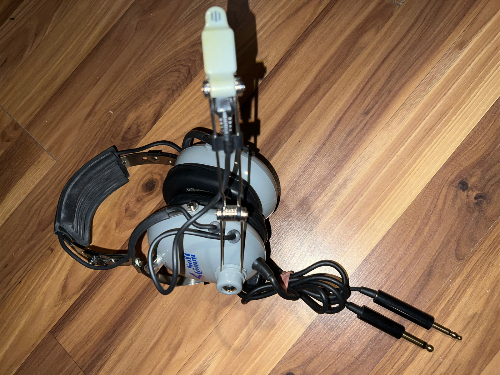 SoftComm Model C 40 Pilot Headphones Stereo Headset / Mic Two Way US | eBay