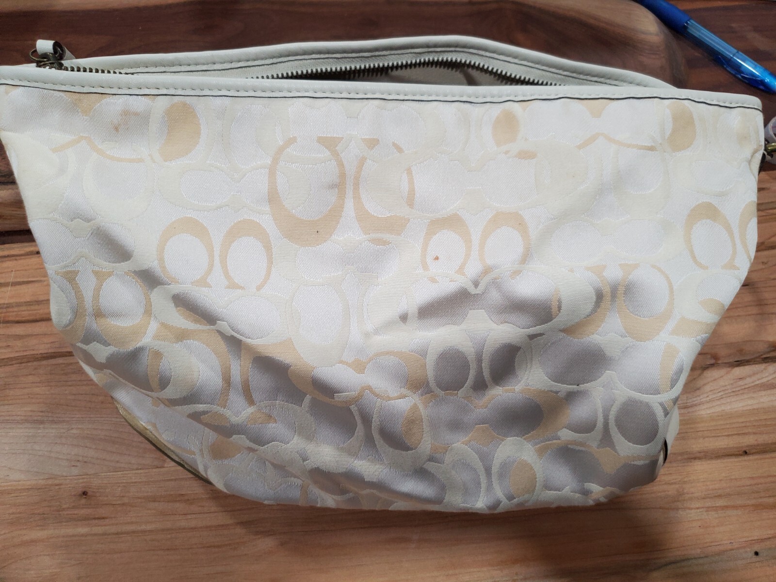 Coach Chalk-Multi C-Logo Shoulder Bag With Leather Tr… - Gem