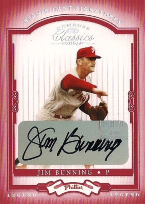 JIM BUNNING 2014 Donruss Classics Autograph /100 HOF Philadelphia ...