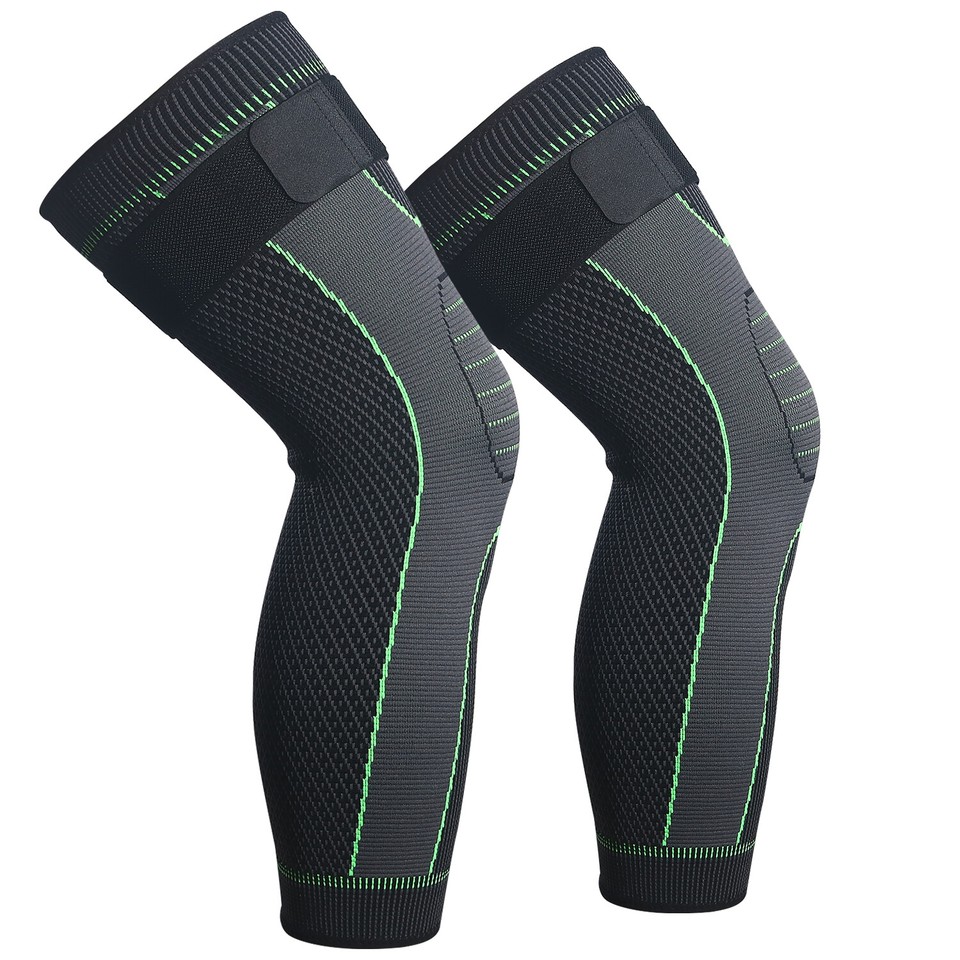 Leg Support Brace With Strap Thigh High Compression Sleeve Socks Pain ...