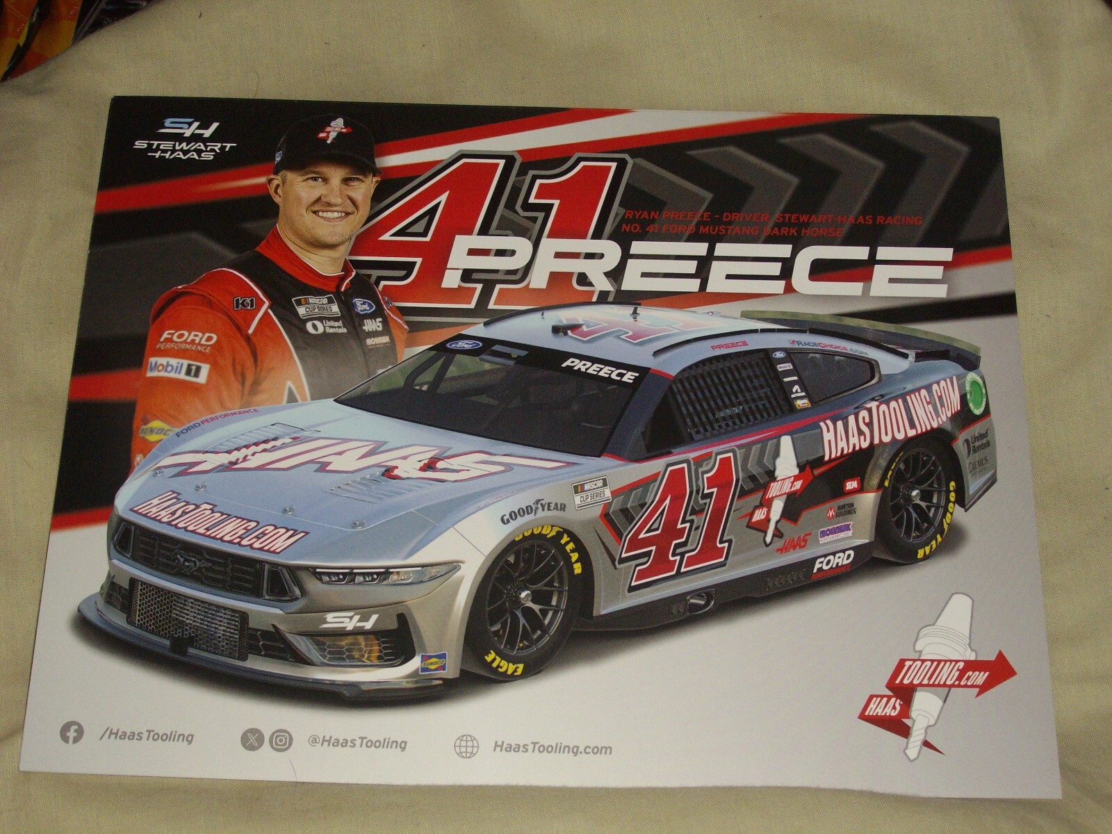 2024 RYAN PREECE #41 HAAS NASCAR POSTCARD | eBay