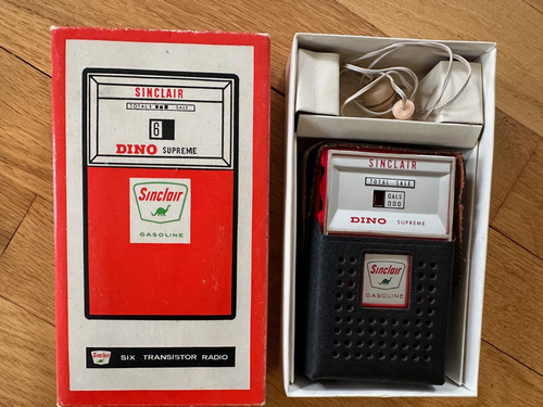 Sinclair Dino Supreme Six Transistor Radio w Original Box & receipt NOT ...