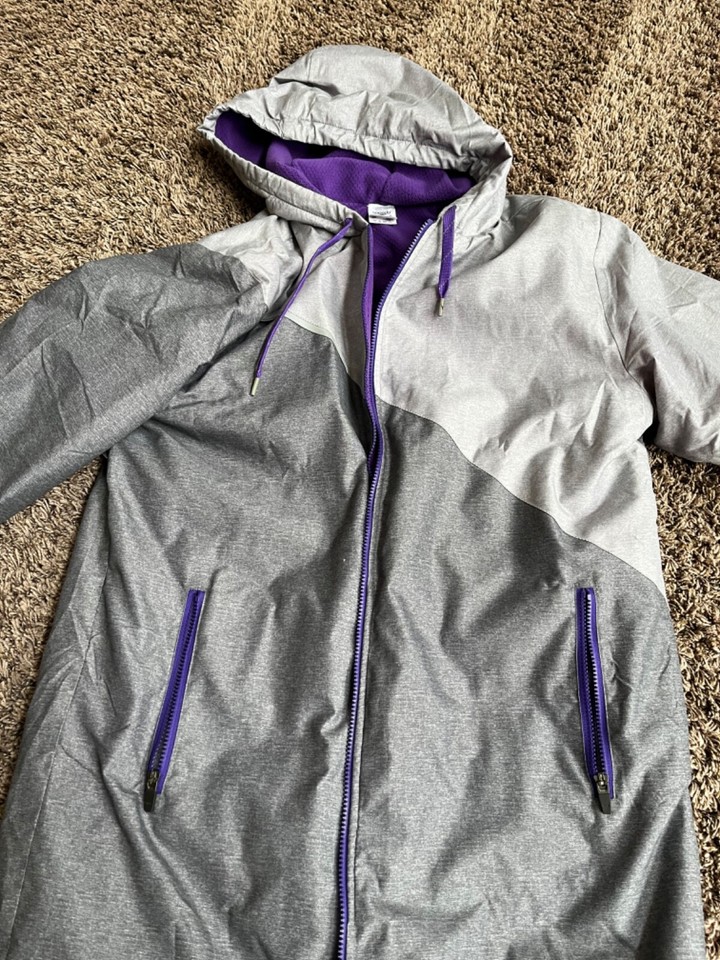 Speedo Color Block Swim Parka Purple/Gray. Adult Size L. Perfect ...