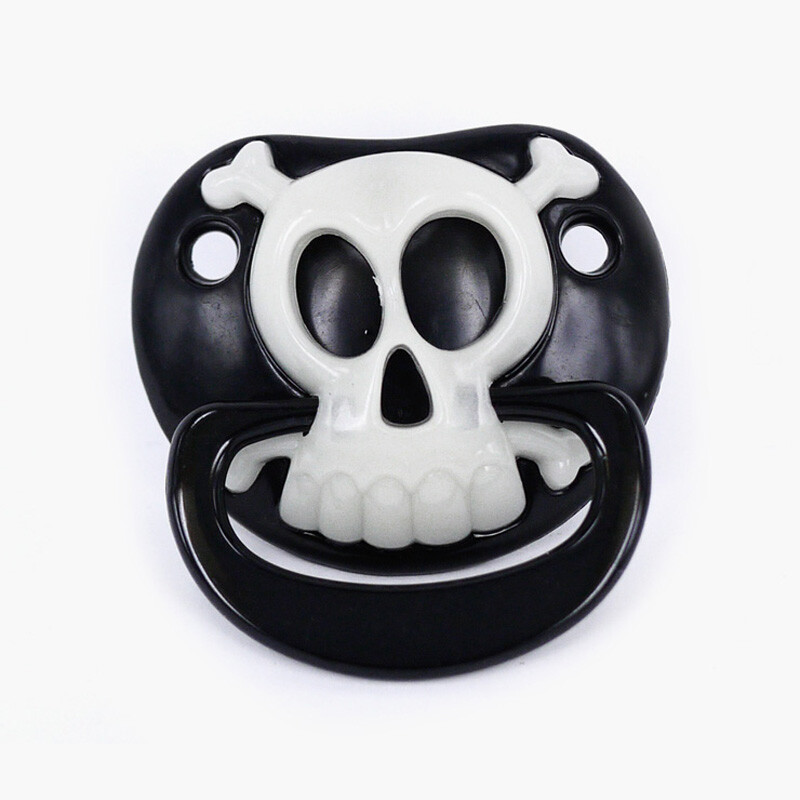 Black Pirate Skull Pacifier Baby Toddler Child Binky Suck Toy Sucking ...