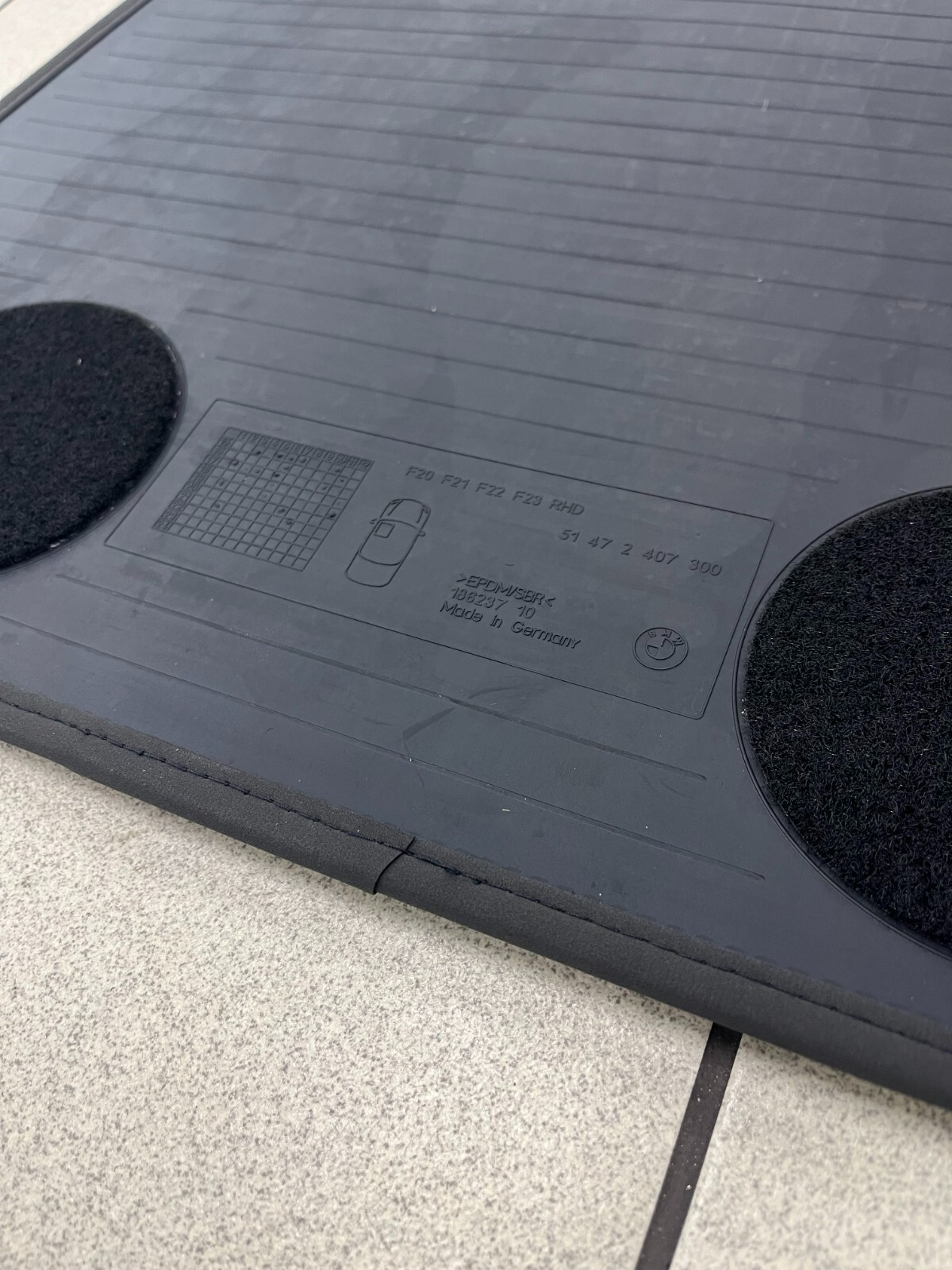 BMW Front Rubber Floor Mats M Performance F20 F22 RHD Genuine 2407300 ...